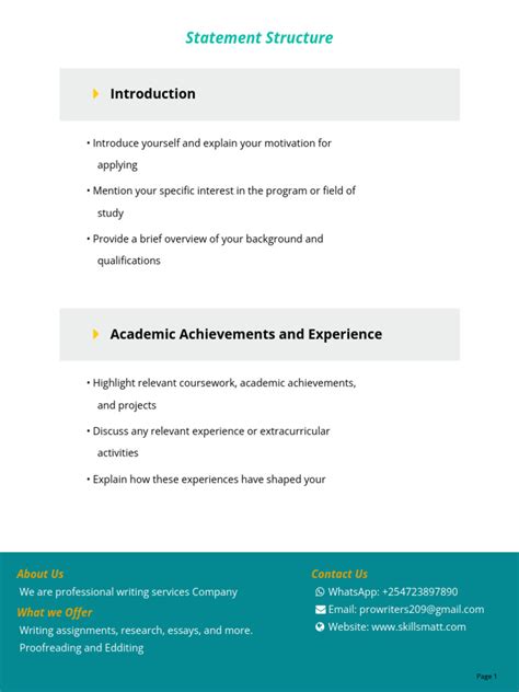 Statement Structure Pdf