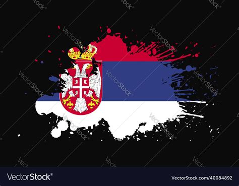 Serbia Flag With Grunge Effect Design Royalty Free Vector