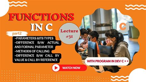 Parameter And Types Of Parameter In C With Example Methods Of Function Calling In C With