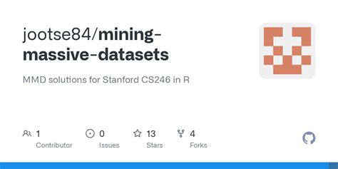 Github Jootse84mining Massive Datasets Mmd Solutions For Stanford Cs246 In R