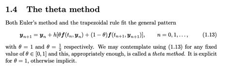 Solved 3 7 Write The Theta Method 1 13 As A Runge Kutta