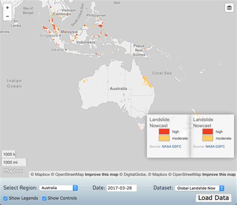 a global landslide potential map that updates every 30 minutes