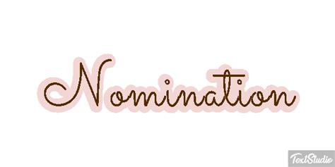 Nomination Word Animated  Logo Designs