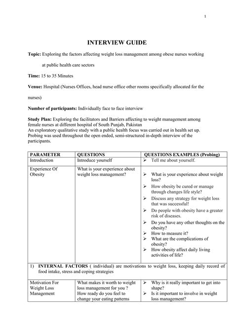 Semi Structure Questions Docx Semi Structure Interview Guide Pdf