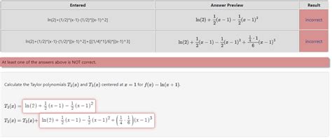 Solved At Least One Of The Answers Above Is Not Correct