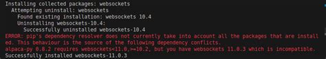 Error When Installing Websocket Dependency For Different Plugins · Issue 218 · Significant