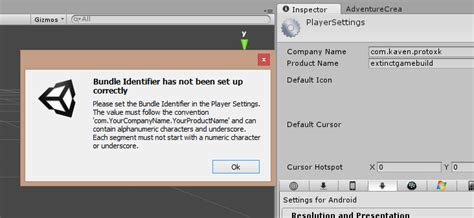 Bundle Identifier Error Unity Engine Unity Discussions