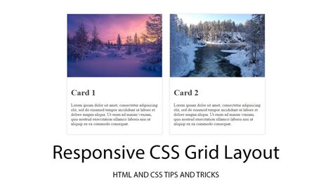 Responsive Css Grid Layout Html And Css Tips And Tricks Youtube