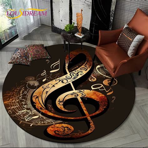 Egyptian Ideographic Eye Of Horus Symbols Round Carpet Rug For Living