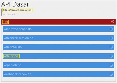 Penggunaan API Accurate Online Accurate Online