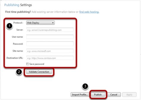 How Do I Publish My Site Via Web Deploy In WebMatrix Applied Innovations Public Knowledgebase