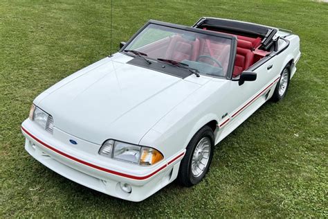10k Mile 1990 Ford Mustang 5 0 Gt Convertible 5 Speed For Sale On Bat
