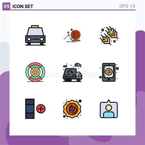 Filledline Flat Color Pack Of 9 Universal Symbols Of Life Print Focus Printing Film Stock