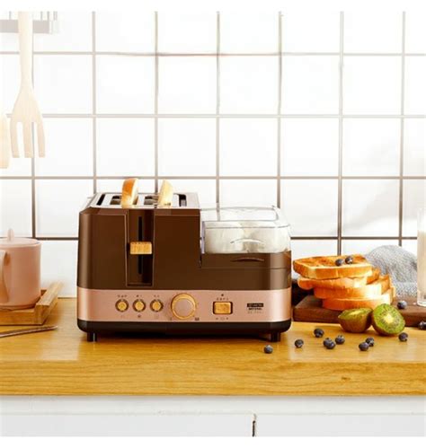 다기능 토스터기 아침 식사 기계 4 인 1 요리 빵 양면 베이킹 티몬
