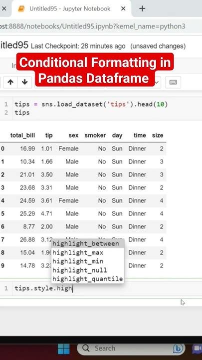 Conditional Formatting In Pandas Dataframe Machinelearning