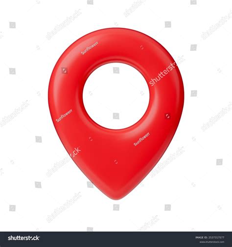 Realistic 3d Map Pointer Red Navigation Stock Vector Royalty Free