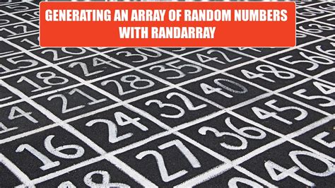 Generating An Array Of Random Numbers With Randarray Excel Tips Mrexcel Publishing