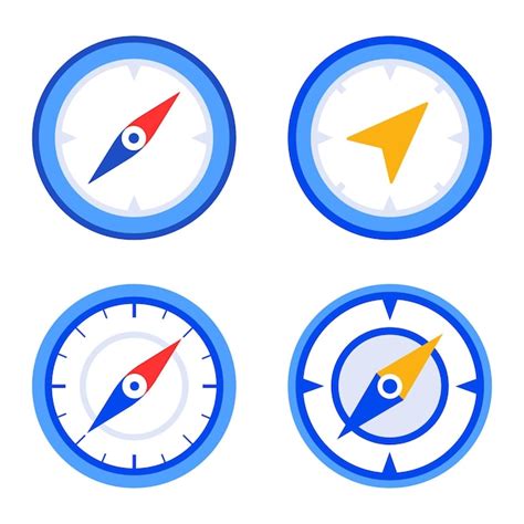 Premium Vector Compass Icon Navigation Icons Set Compass Icons Set