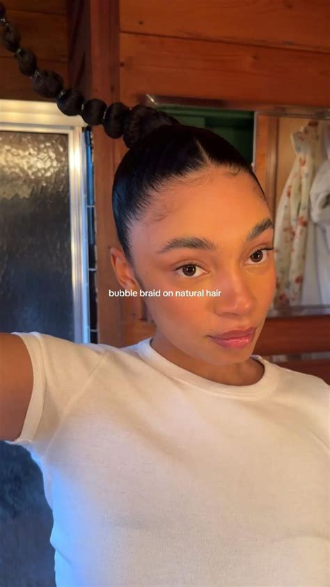 Bubble Braid On Natural Hair Natural Hair Styles Hair Braid Designs