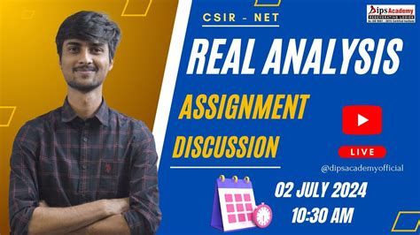 csir net math assignment discussion series live real analysis