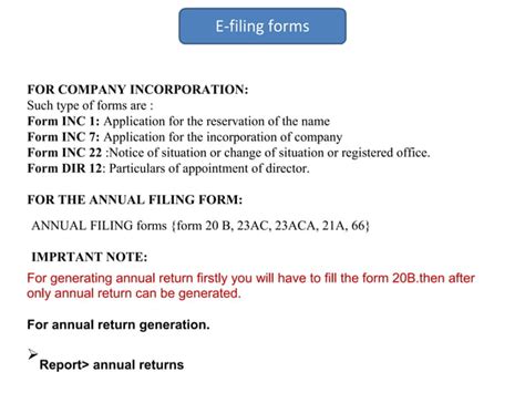 MCA E Filing Software PDF