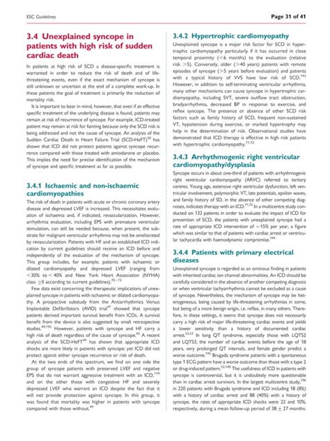 2009 Esc Guideline Of Syncope Pdf