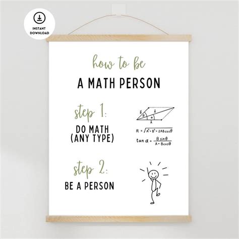 Math Poster Math Classroom Decor Math Teacher Math Door Sign Math