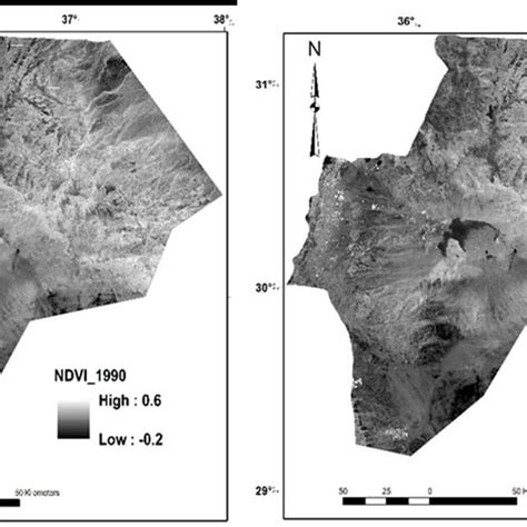 Ndvi Maps For1990 And 2018 Respectively Download Scientific Diagram