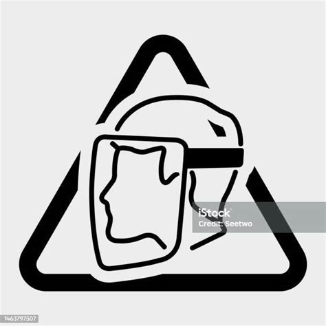 기호 얼굴 방패 는 흰색 배경에 격리 기호를 착용해야합니다 벡터 그림 Eps10 Mandate에 대한 스톡 벡터 아트 및 기타 이미지 Mandate 건강한 생활방식