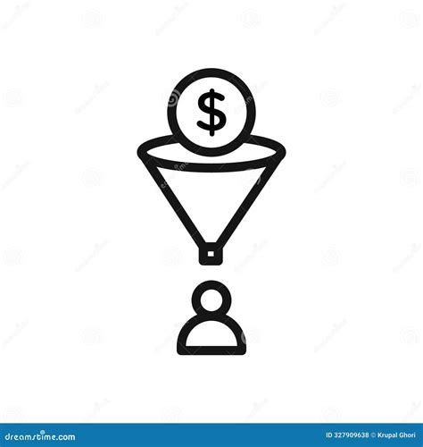 Lead Conversion Icon Black Line Art Vector Logo Stock Vector