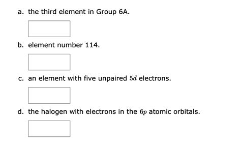 solved a the third element in group 6a b element number