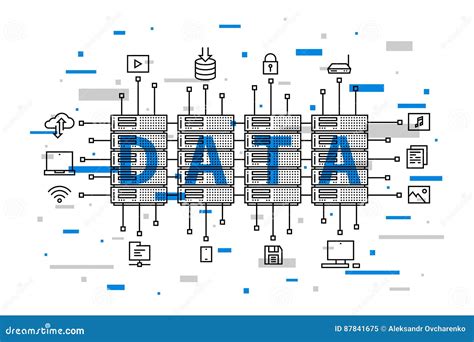 Network Database Infrastructure System Stock Vector Illustration Of File Concept 87841675