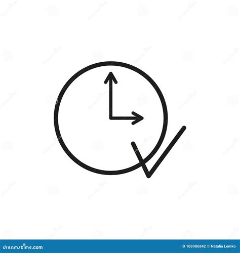 Execute Clock Work Icon Stock Vector Illustration Of Glance 108986842