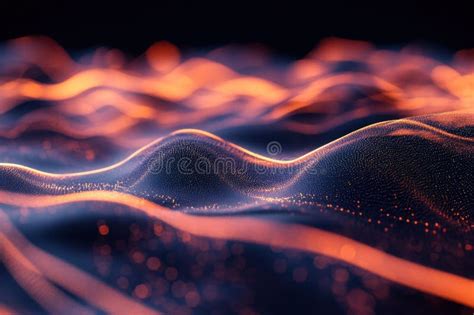 Colorful Abstract Waves Of Light Creating A Dynamic Visual Effect In A Dark Environment Stock