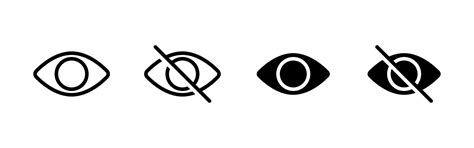 Premium Vector Show And Hide Flat Icon Set