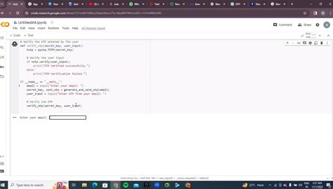 [video] worked on otp verification system in python ahir bansari