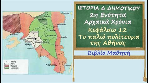 Ιστορία Δ΄ δημοτικού Αρχαϊκά χρόνια Κεφάλαιο 12 Το παλιό πολίτευμα της Αθήνας Βιβλίο Μαθητή