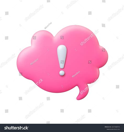 Speech Bubble Exclamation Mark 3d Vector Stock Vector Royalty Free 2217568731 Shutterstock