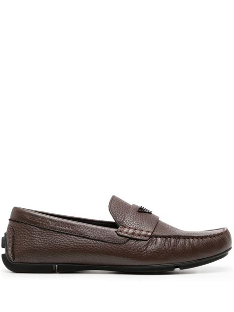 Emporio Armani Leather Driving Shoes Farfetch