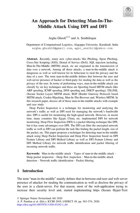 Pdf An Approach For Detecting Man In The Middle Attack Using Dpi And Dfi