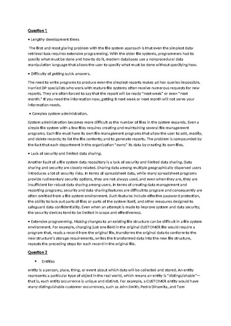 Question 1 Summary Dip Computer Science Question 1 Lengthy