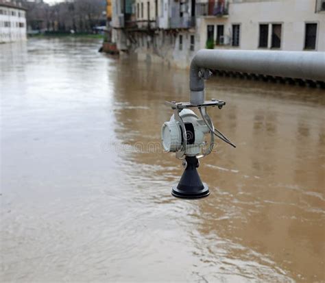 Hydrometric Probe With Ultrasonic Sensor To Measure The River Water Level And Monitor The Trend