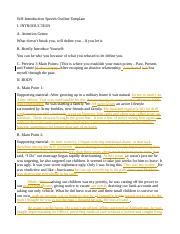 Module Self Introduction Outline Template FINAL Docx Self Introduction Speech Outline