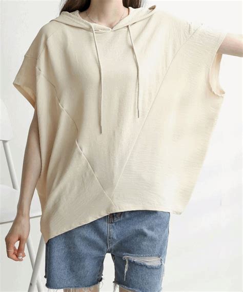 55 99후드반팔티셔츠 여름 빅사이즈 쿨 나그랑 반팔 얇은 맨투맨 절개 데일리 바캉스 장마철룩