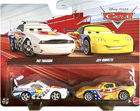 Cars Disney Jeff Gorvette And Pace 1 55 Metal Cars Set Of 2 Toys And Games