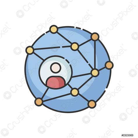 Networking RGB Color Icon Stock Vector Crushpixel
