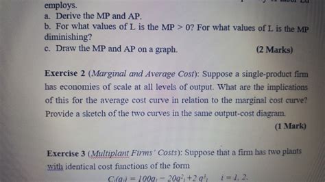 Solved Employs A Derive The MP And AP B For What Values Chegg