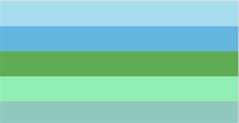 Ocean Theme Pansexual Lesbian Flag Rqueervexillology