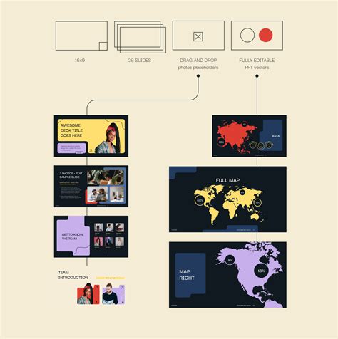 Dark Mode Elemental Presentation Template On Behance