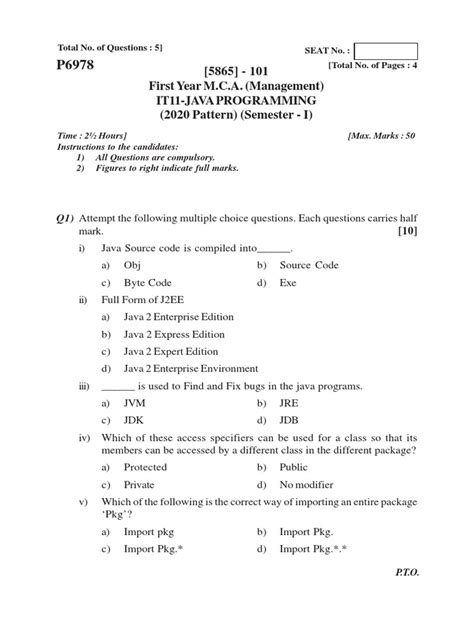 Mca Management 2020 Pattern Pdf Internet Protocols Ip Address